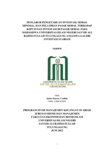 PENGARUH PENGETAHUAN INVESTASI, MODAL MINIMAL, DAN PELATIHAN PASAR MODAL TERHADAP KEPUTUSAN ...